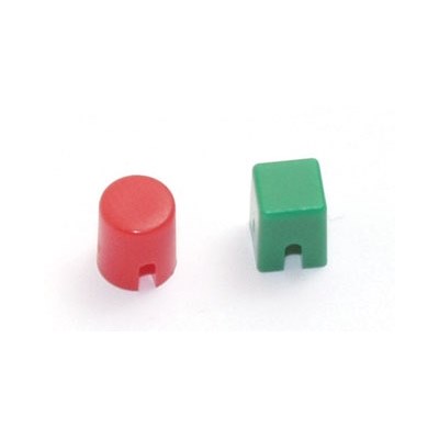 Tact switch key cap- 6mm Square red | JPR Electronics Ltd